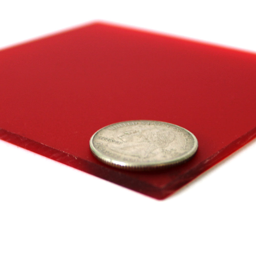 Cherry Red Frosted Matte Acrylic Sheet – MakerStock